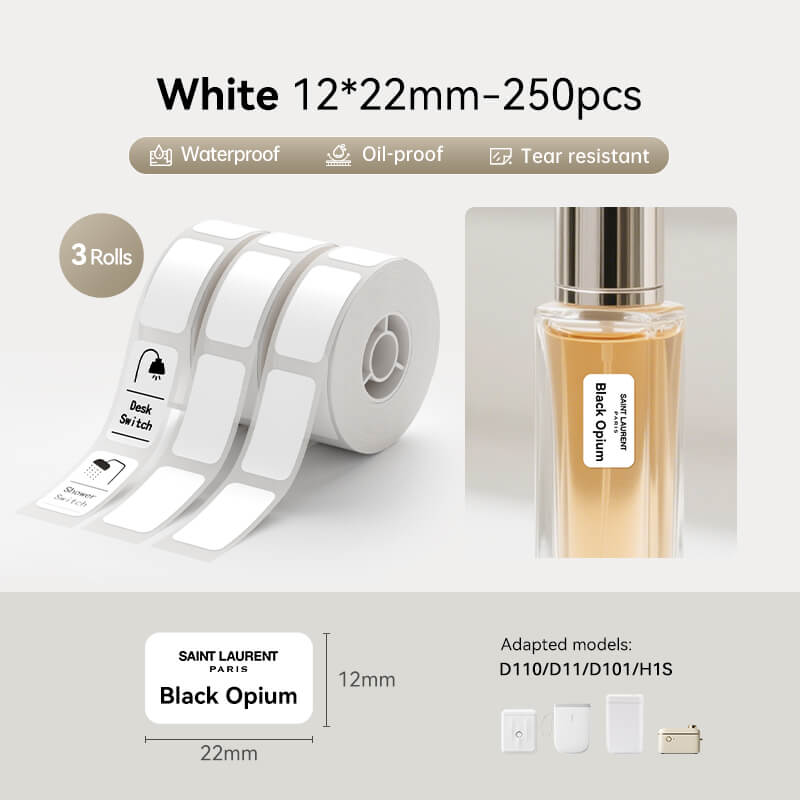 NIIMBOT Label Paper White Stickers for D11/D110/D101 Label Printer
