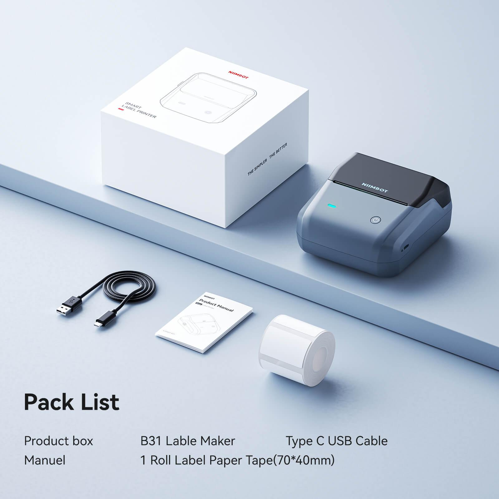 NIIMBOT B31 Bluetooth Thermal Label Maker — NIIMBOT