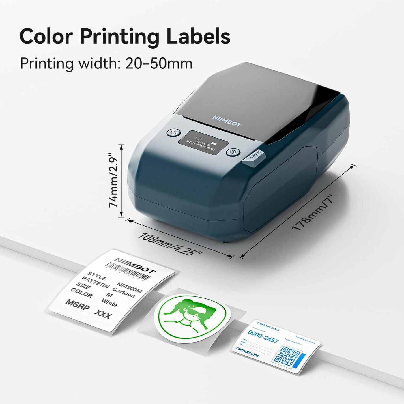 2024 NEW RELEASE! M2 2 Inch Thermal Transfer Label Maker - Smart Color ...